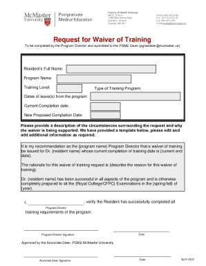 Fillable Online McMaster University Medical Centre - Hamilton Health ...