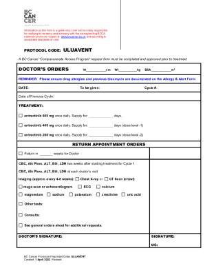 Fillable Online Chemotherapy Protocols - BC Cancer Fax Email Print ...