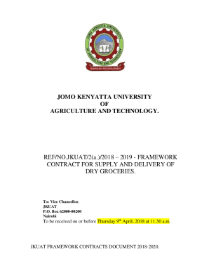 Fillable Online jomo kenyatta university of agriculture and technology ...