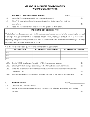Fillable Online business studies - grade 11 term one chapter 1 ...