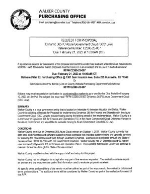 Fillable Online PURCHASING OFFICE - Walker County, Texas Fax Email Print - pdfFiller