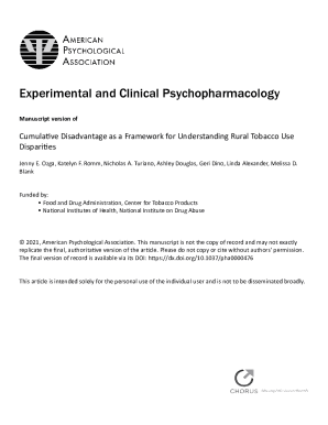 Fillable Online psycnet apa Cumulative disadvantage as a framework for ...