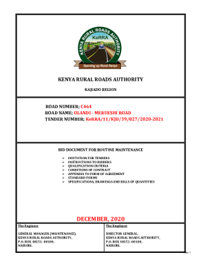 Fillable Online Kenya Rural Roads Authority (KeRRA is ISO 9001:2008 ...