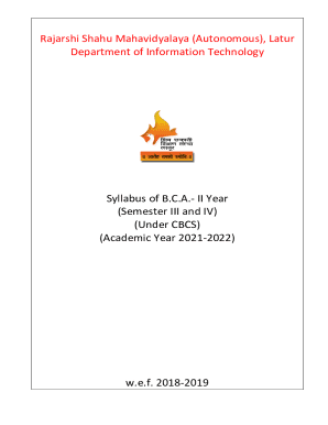 Fillable Online Syllabus of BCA- II Year (Semester III and IV) (Under ...