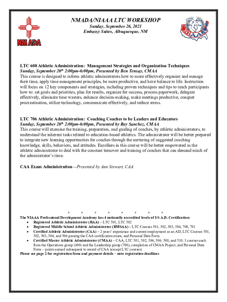 Fillable Online NIAAA Course Descriptions - Kansas Interscholastic ...