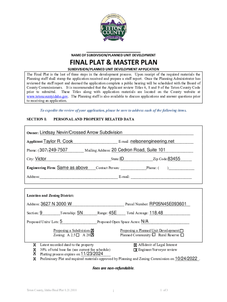 Fillable Online APPLICATION FOR PLANNED UNIT DEVELOPMENT (PUD) - Revize ...