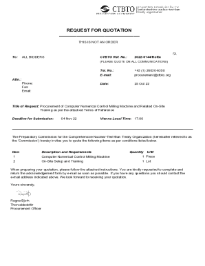 Fillable Online Requests for quotation (RFQs) overview Fax Email Print ...
