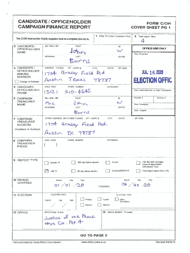 Fillable Online FORM C/OH - City of Lewisville Fax Email Print - pdfFiller