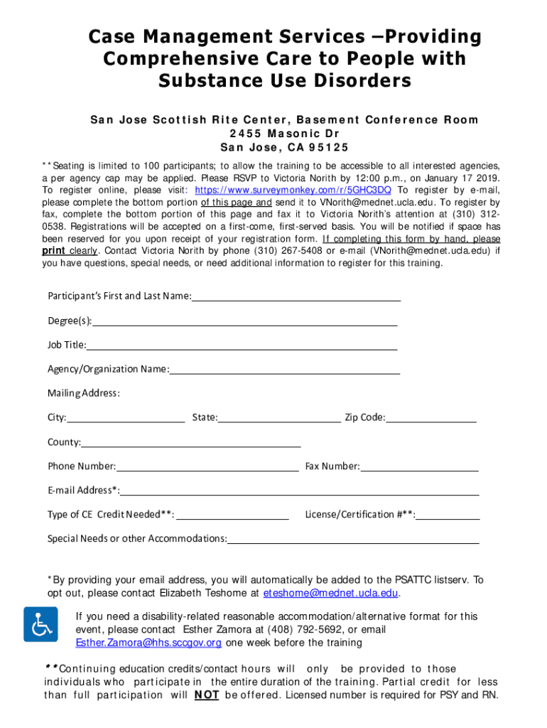 Fillable Online 2 Applying Case Management to Substance Abuse Treatment ...