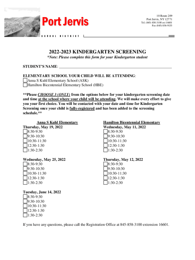 Fillable Online K-Screening Form 2 Fax Email Print - pdfFiller