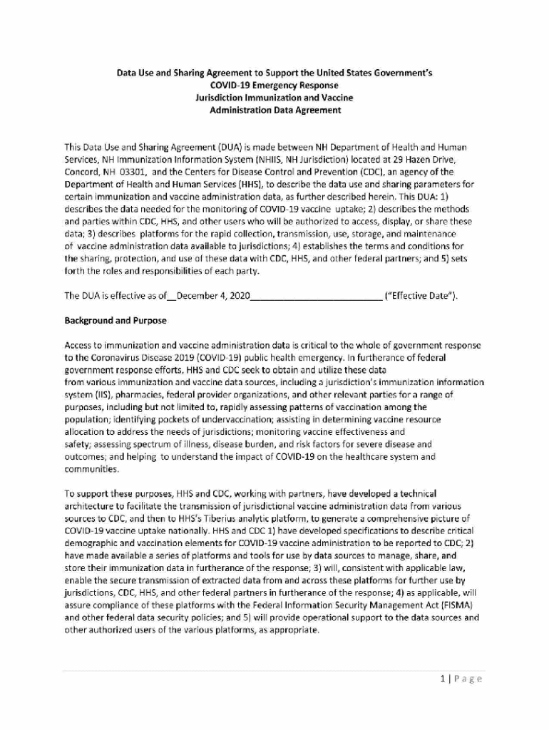 Fillable Online This Data Use and Sharing Agreement DUA) is made ... Fax Email Print - pdfFiller