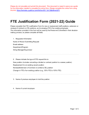 Fillable Online haas berkeley FTE Justification Form (2021-22) Fax ...