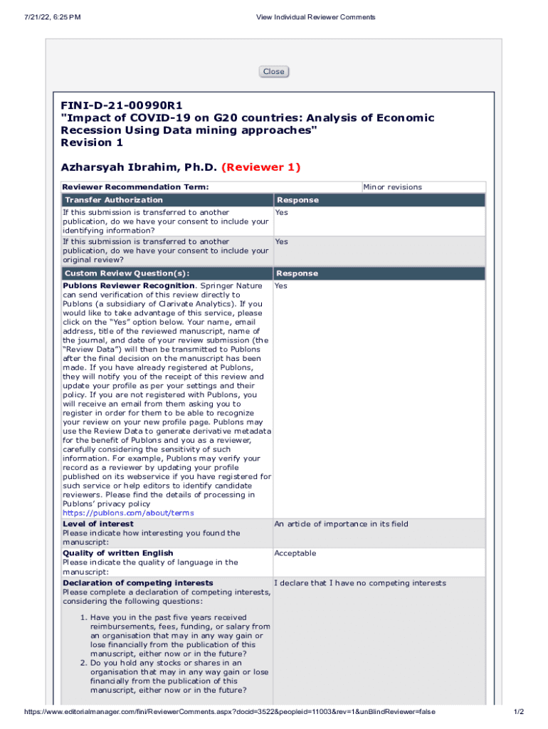 Fillable Online FINI-D-21-00990R1 "Impact of COVID-19 on G20 countries ...