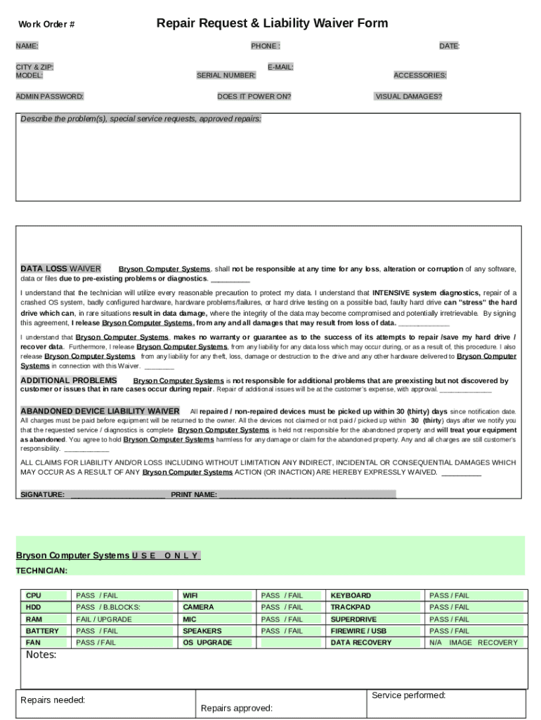 30+ Work Order Templates - Jot Doc Template | pdfFiller