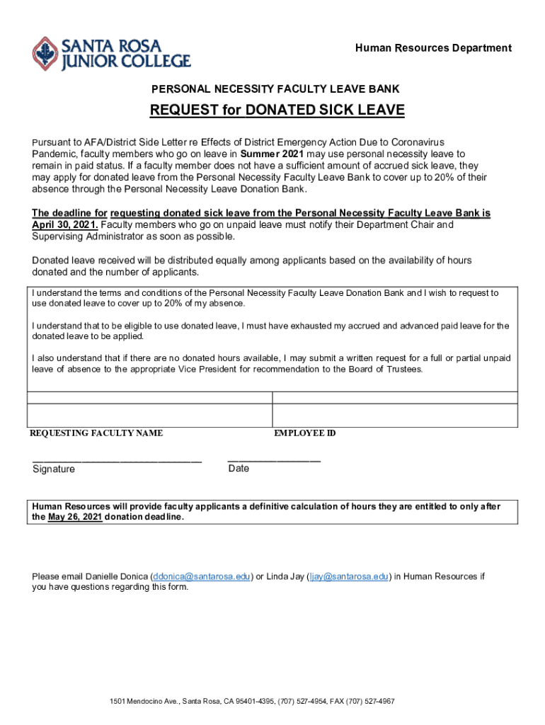 Fillable Online hr santarosa ADJUNCT FACULTY FORMS REQUIRED Fax Email Print - pdfFiller