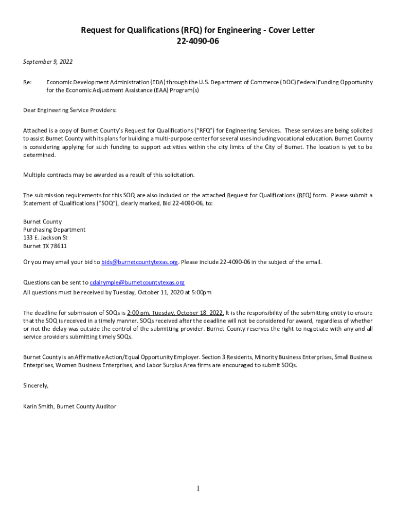 Fillable Online Request for Qualifications (RFQ) for Engineering Fax Email Print - pdfFiller