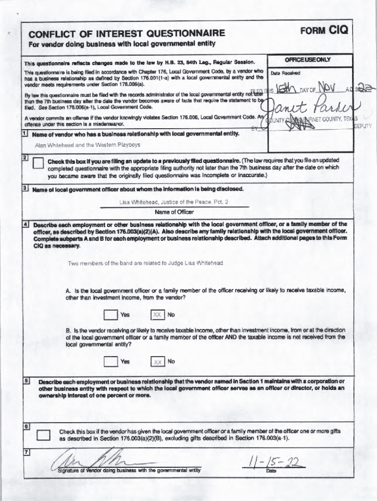 Fillable Online 2015-2023 Form TX TEC CIQ Fill Online, Printable ...
