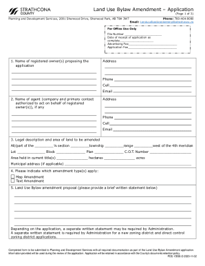 Fillable Online Land Use Bylaw Amendment Approval - Application Fax ...