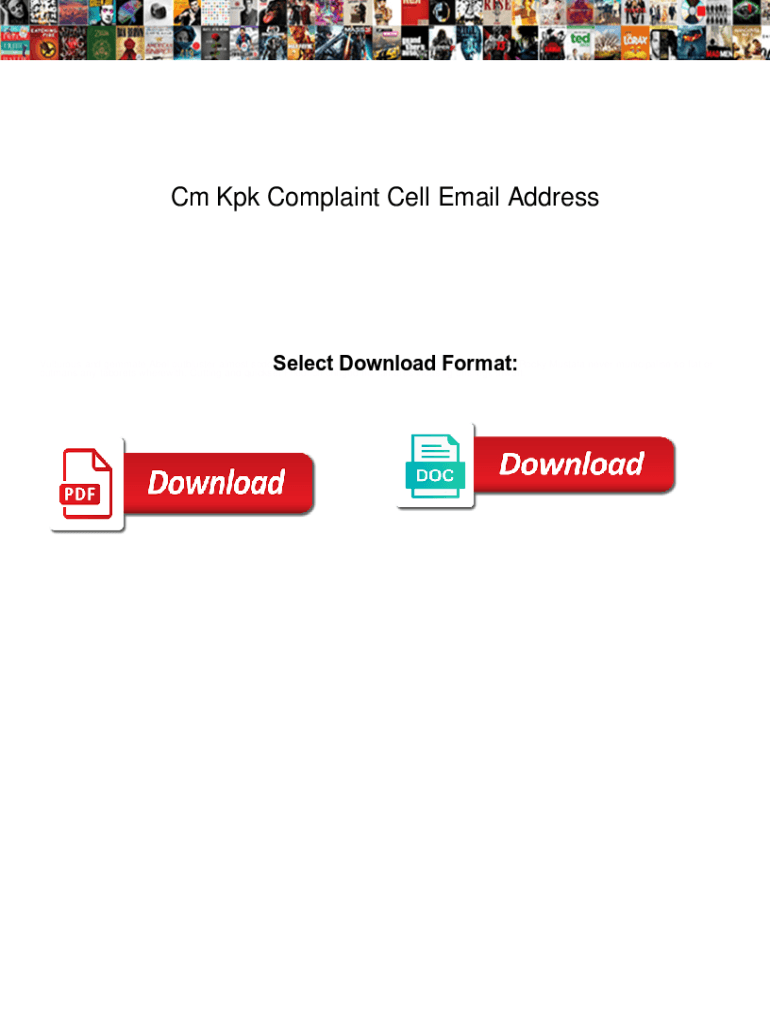 Fillable Online Cm Kpk Complaint Cell Email Address. Cm Kpk Complaint Cell Email Address pentaho ...