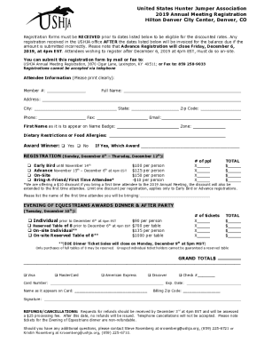 Fillable Online 2019 Registration Form - Denver, CO Fax Email Print ...