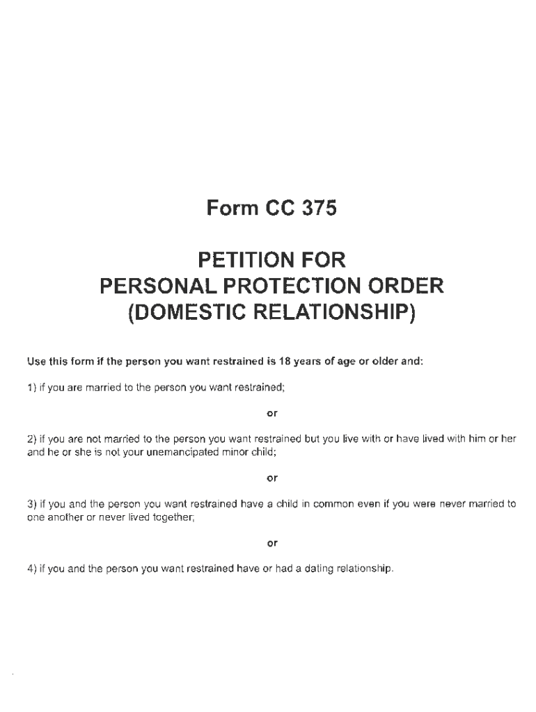 Fillable Online PETITION FOR Fax Email Print - pdfFiller