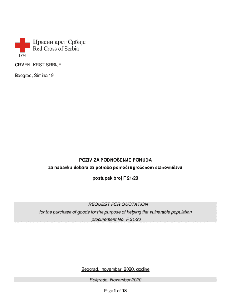 Fillable Online F 21 20 Poziv Za Podnosenje Ponuda (PDF Fax Email Print - pdfFiller