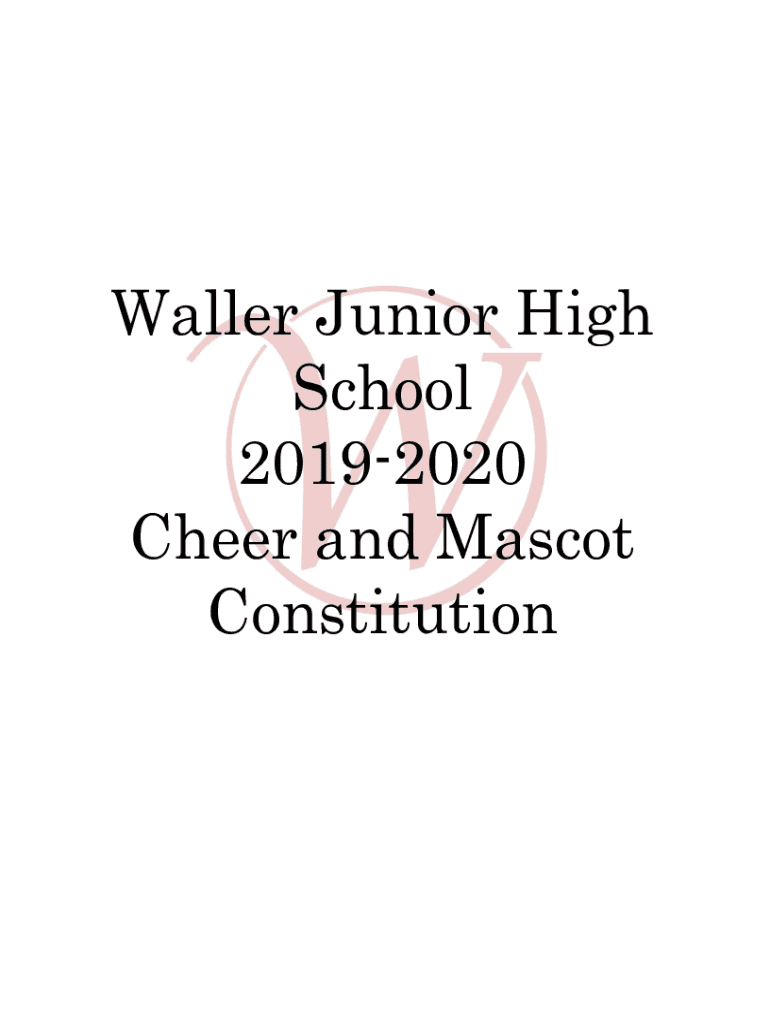 Fillable Online Waller High School Cheerleader Application Fax Email ...
