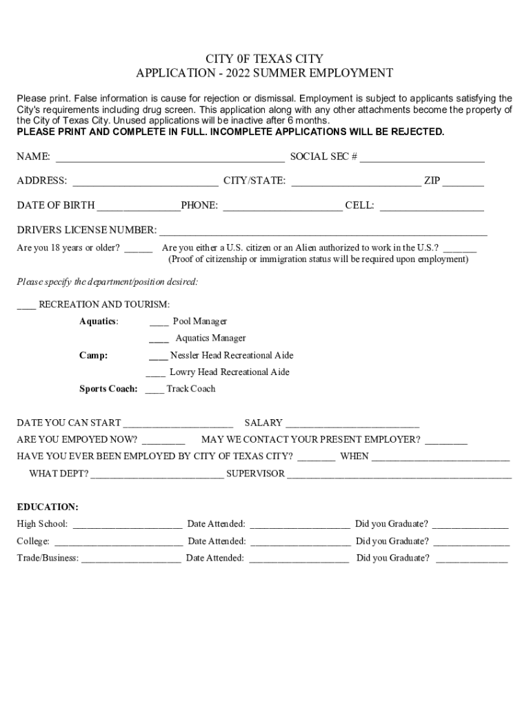 Fillable Online Fillable Online Employment Application Falsification ...