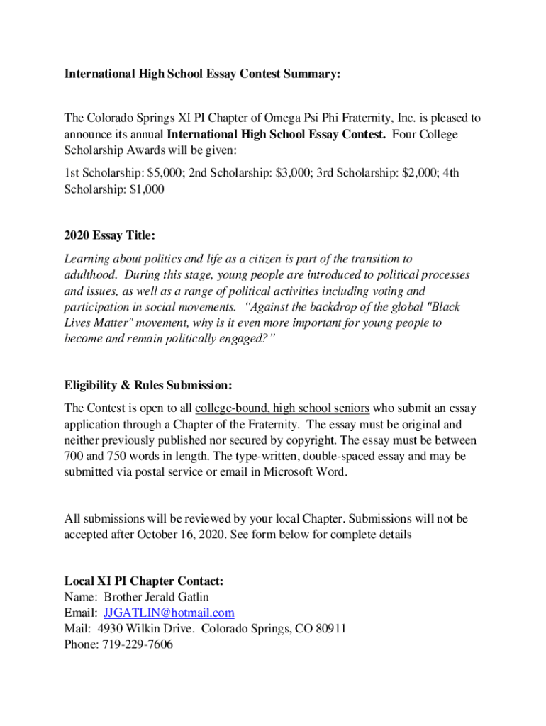 Fillable Online Omega Psi Phi Fraternity, Inc. Youth Leadership ...