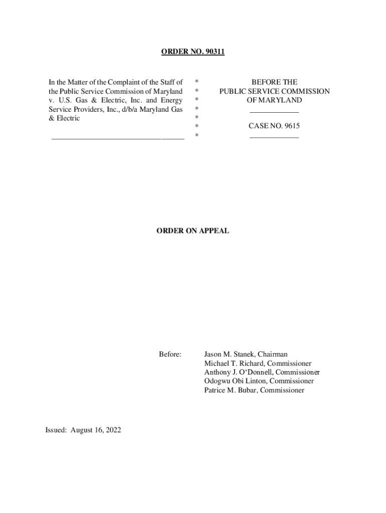 Fillable Online In Court, the Maryland Public Service Commission Quotes ...