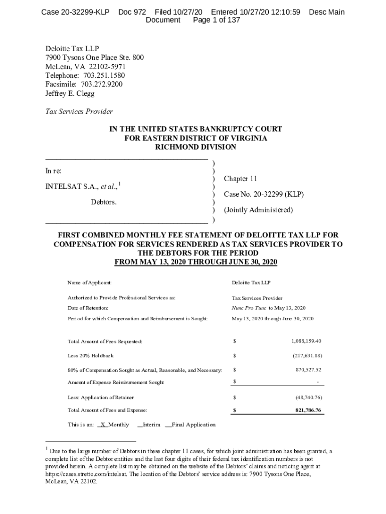 Fillable Online Deloitte Tax LLP 7900 Tysons One Place Ste. 800 ...