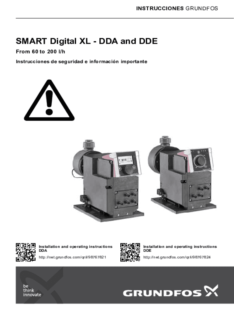 Fillable Online SMART Digital XL DDA and DDE - Grundfos Fax Email Print ...