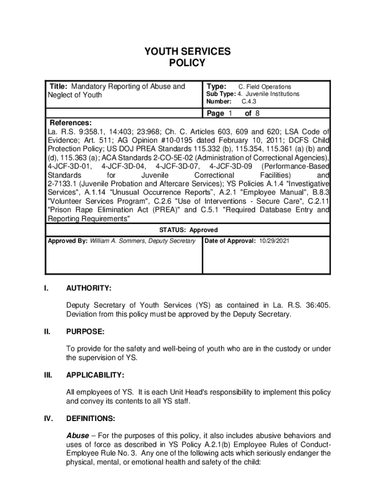 Fillable Online ojj la The Effects of Child Protective Services and Juvenile Justice ... Fax ...