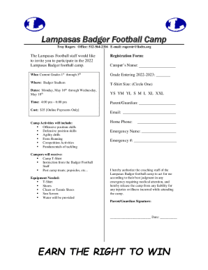 Fillable Online 25 Days of High School Football: Lampasas Badgers Fax ...