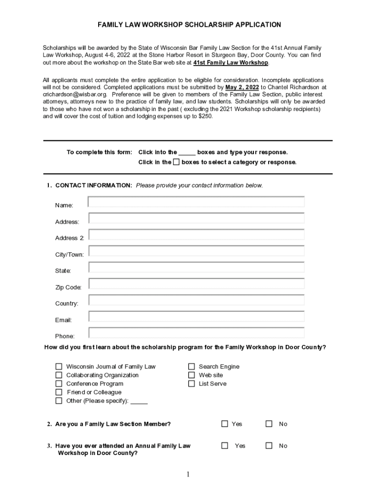 Fillable Online marketplace wisbar Family Law - Wisbar Marketplace - State Bar of Wisconsin Fax ...