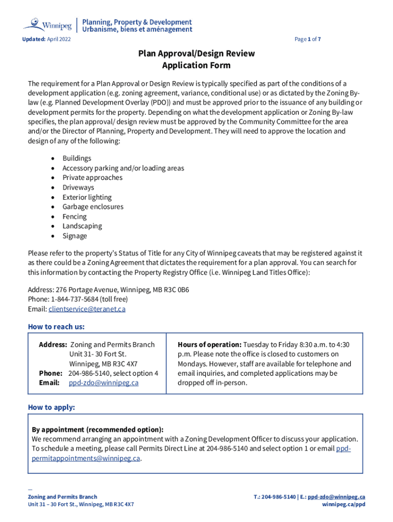 Fillable Online Plan Approval/Design Review Application Form Fax Email Print - pdfFiller