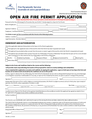 Fillable Online Permit Forms - Fire Paramedic Service - City of ...