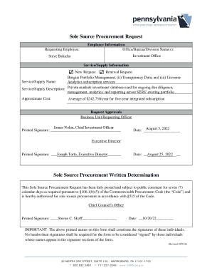 Fillable Online single / sole source justification form - VIU Employees ...