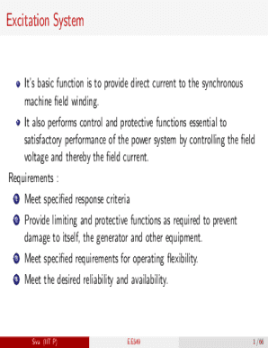 Fillable Online What is an Excitation System : Types and Its Elements ...