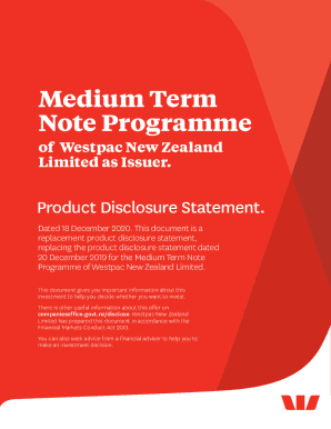 Fillable Online Westpac New Zealand Limited's general disclosure ...