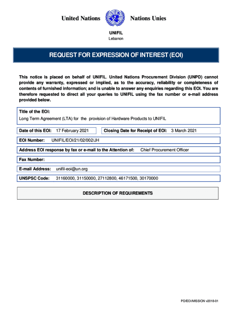 Fillable Online Long Term Agreement (LTA) for the provision of Hardware ...