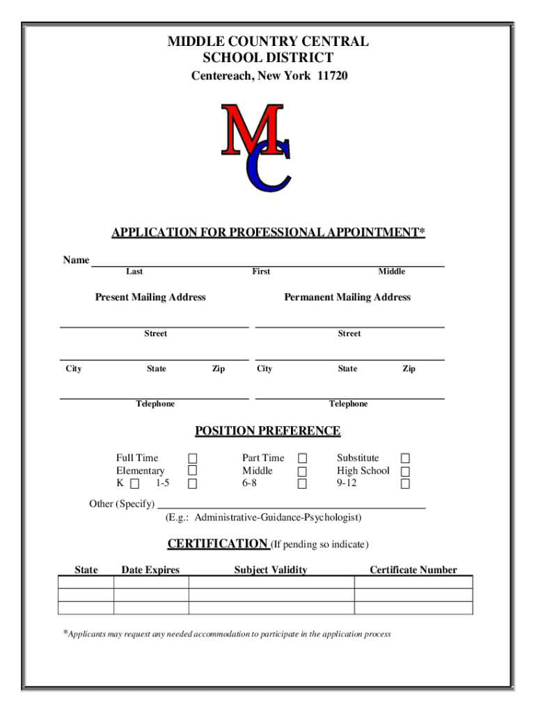 Fillable Online Unity Drive PreK/Kindergarten Center / Homepage - Mccsd.net Fax Email Print ...