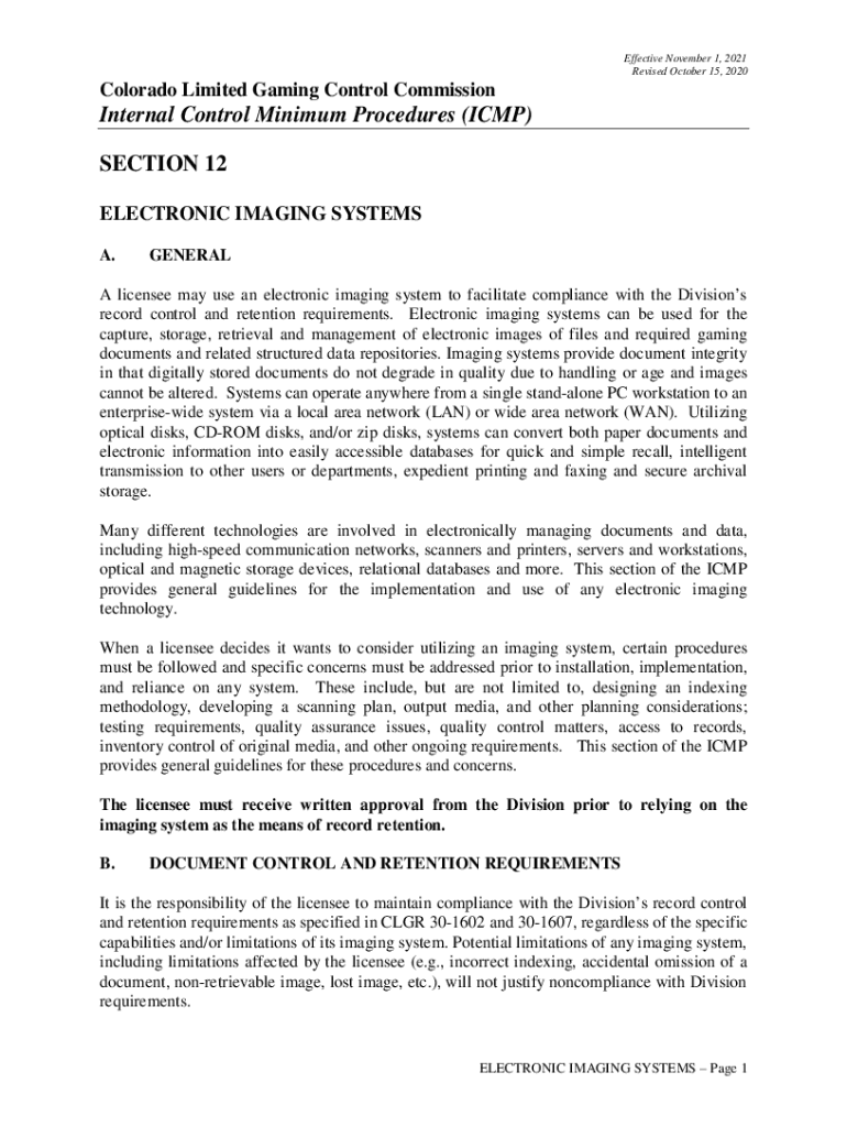 Fillable Online MINIMUM INTERNAL CONTROL STANDARDS FOR CLASS II ... Fax ...