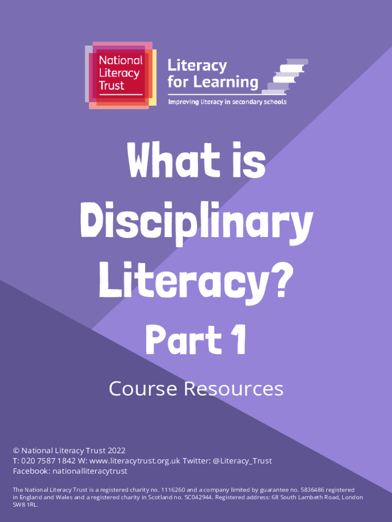 Fillable Online What Is Disciplinary Literacy Participants Page Fax Fillable Online What Is Disciplinary Literacy Participants Page Fax