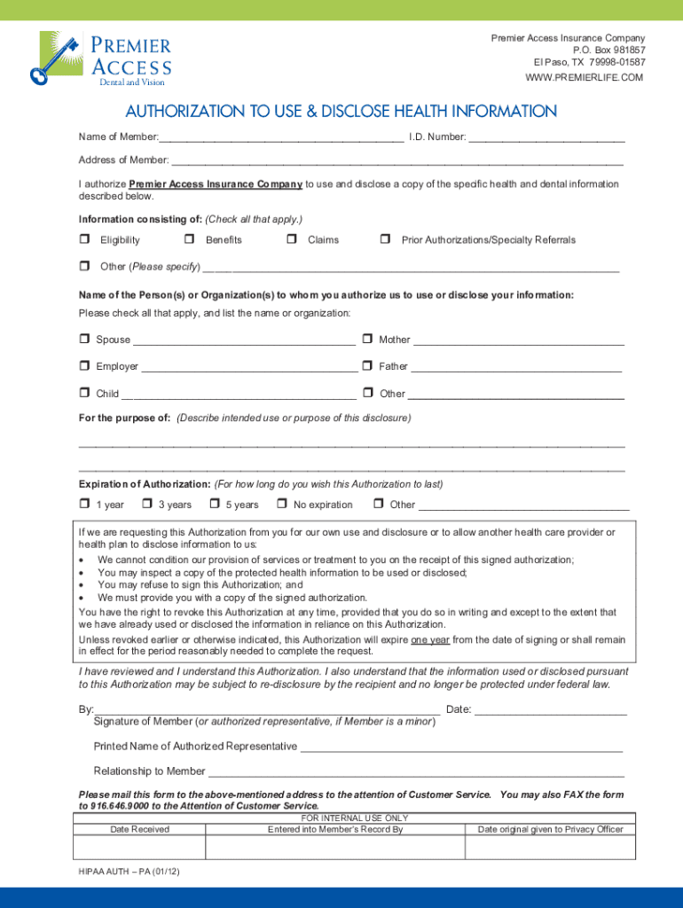 Fillable Online PA-HIPAA-Authorization-01-12-v1Eng Fax Email Print ...