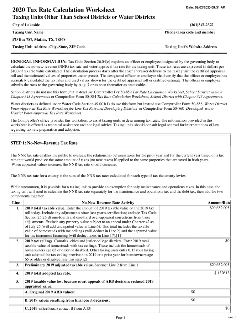 Fillable Online Water board sends notices to consumers with revised tax ...