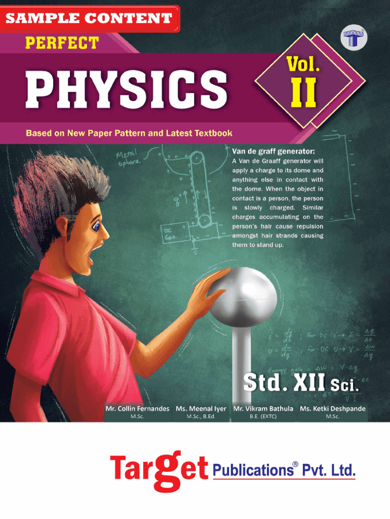 Fillable Online Sample pdf of Std 12th Perfect Physics - II. Dowload ...