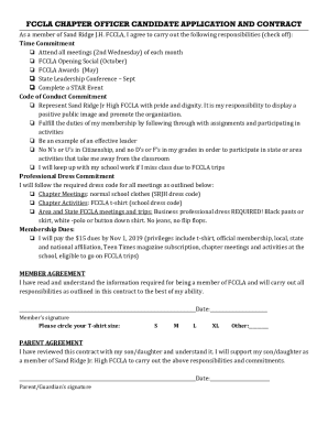 Fillable Online Sample FCCLA Officer Duties Fax Email Print - pdfFiller
