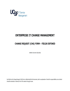 Fillable Online ENTERPRISE CHANGE MANAGEMENT. REQUEST FOR CHANGE (RFC ...