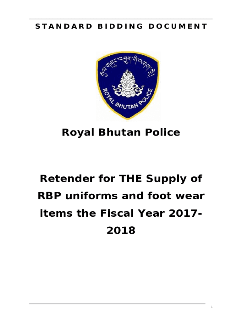 Bidding Documents for Supply of Unis and Boots for FY ... Doc Template | pdfFiller